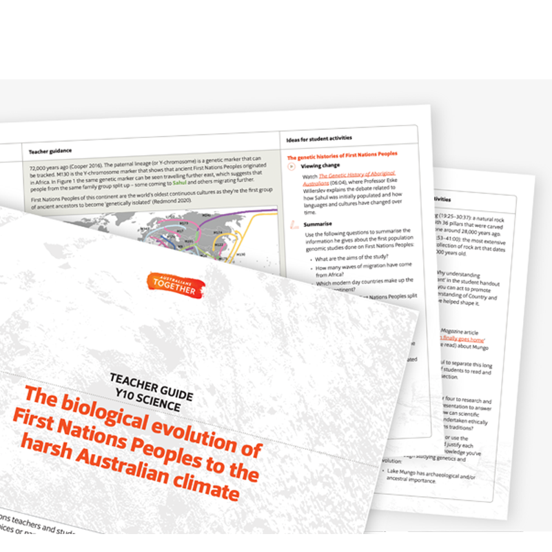 Evolution of First Nations Peoples in Australia: Year 10 Science ...